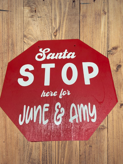 Santa Stop Sign – Crafted by Bear